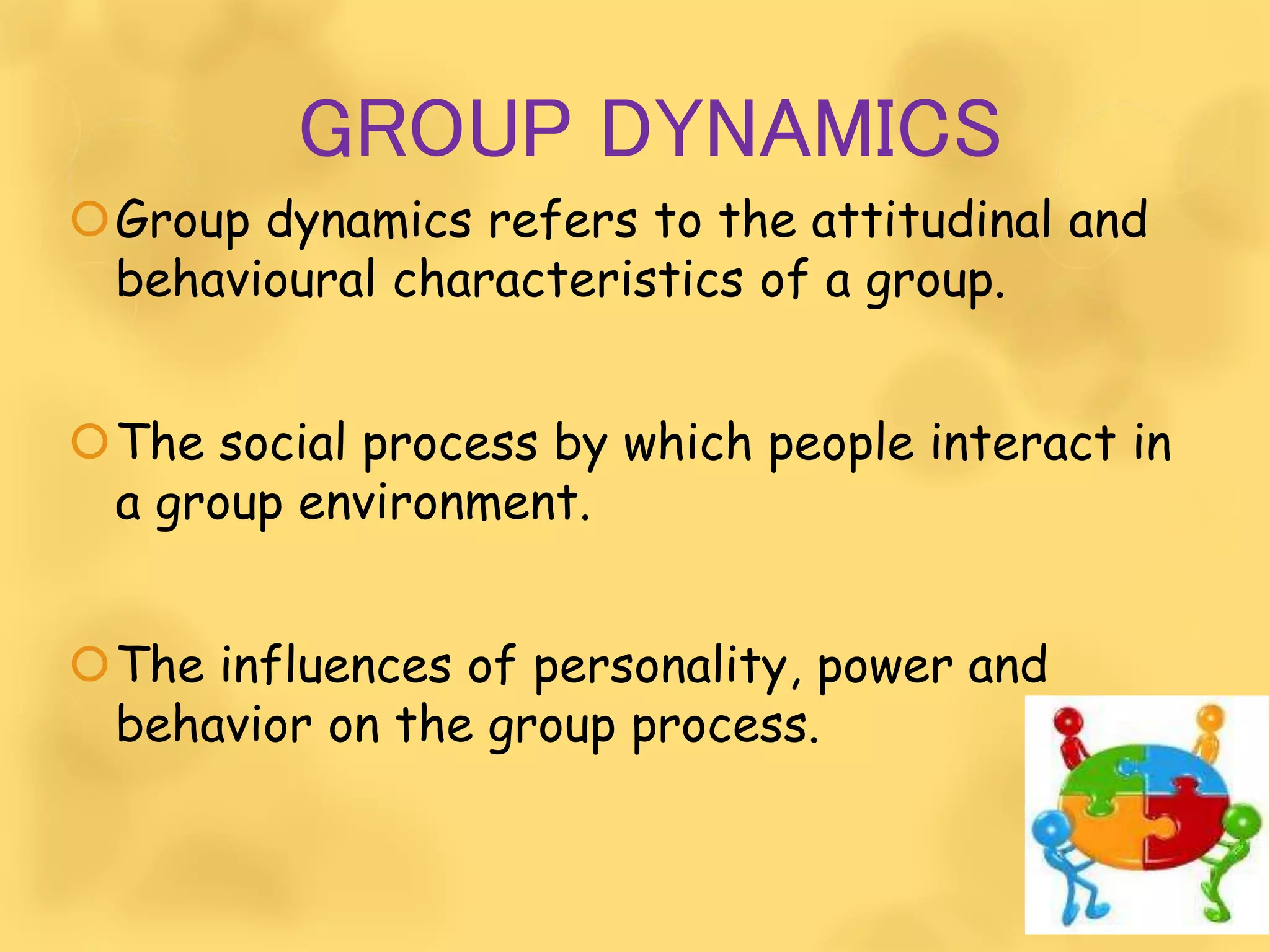 Group dynamics | PPTX