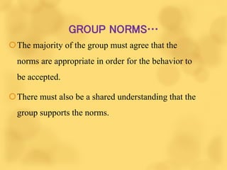 Group dynamics | PPTX