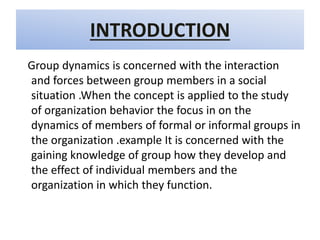 Group dynamics | PPT