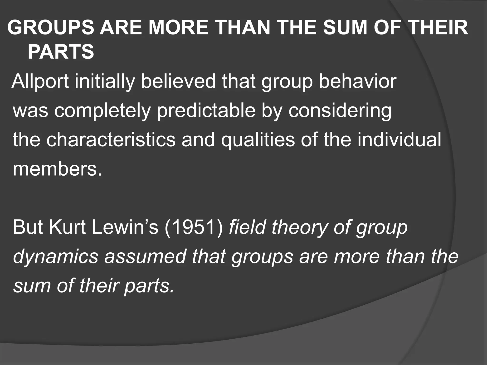 Group dynamics | PPTX