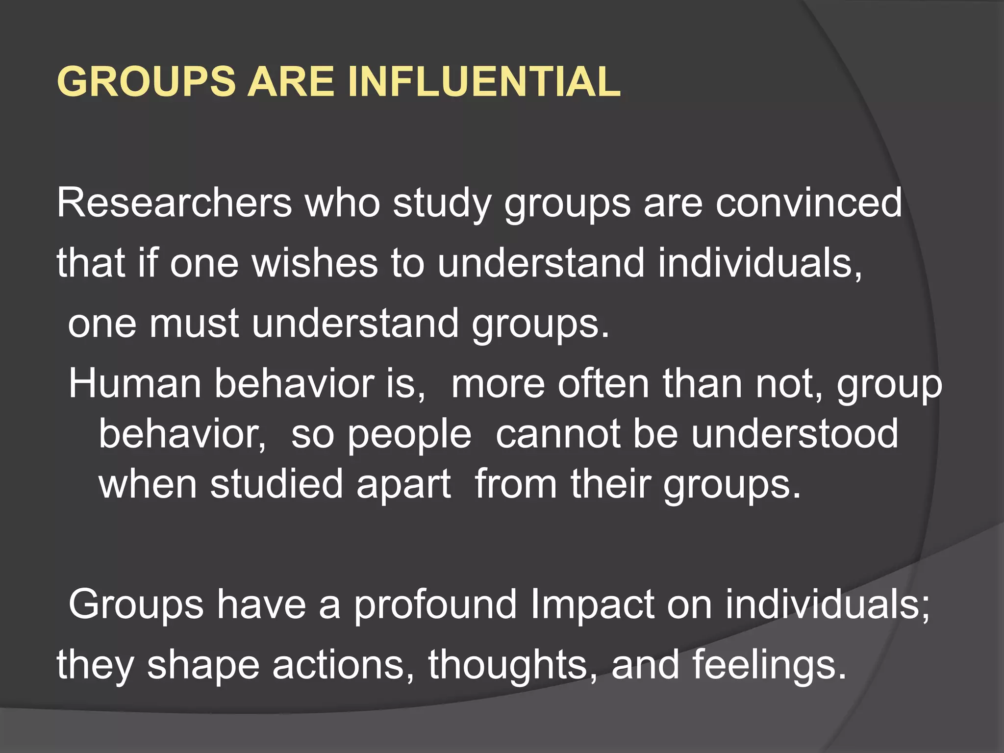 Group dynamics | PPTX