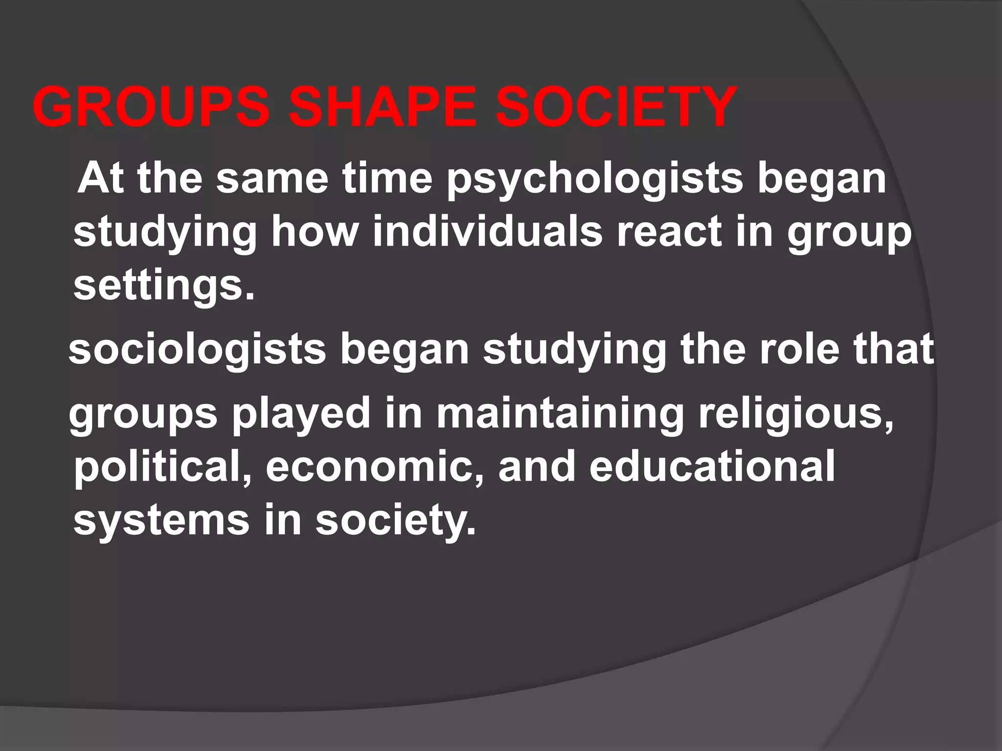 Group dynamics | PPTX