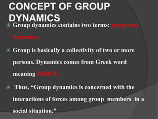 Group dynamics | PPTX