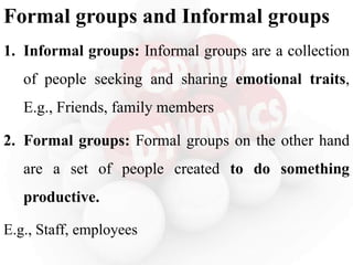 Group dynamics | PPTX