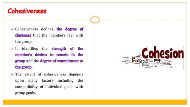 Group cohesiveness.pptx final | PPTX | Executive Leadership ...