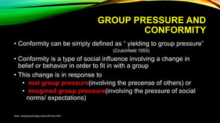 GROUP PRESSURE COHESIVENESS LEADERSHIP | PPT