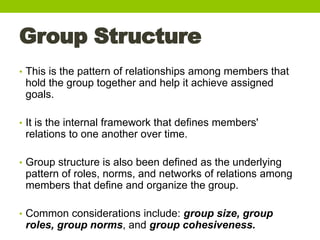 Group dynamics | PPTX