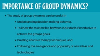 Unit IV: Community Group Work: Group Dynamics | PDF