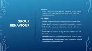 presentation on Group Dynamics and group behaviour | PPT