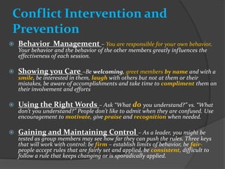 Group dynamics conflict resolution | PPTX