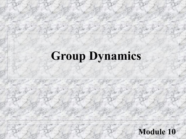 Group dynamics (1) | PPT