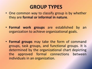 Group dynamics and Teams | PPTX