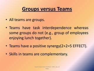 Group dynamics and Teams | PPTX