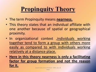 Propinquity Theory