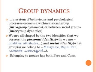 Group dynamics and conflict management | PDF