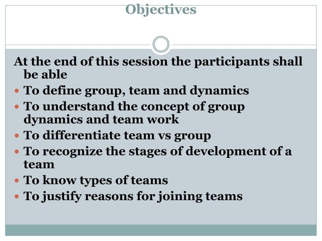 Group dynamics and teamwork | PPTX