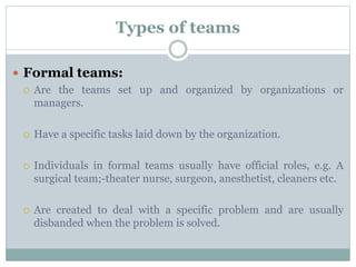 Group dynamics and teamwork | PPTX