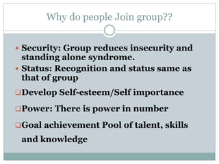 Group dynamics and teamwork | PPTX