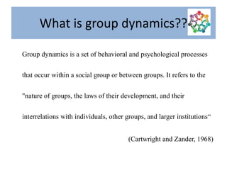Group Dynamics | PPT
