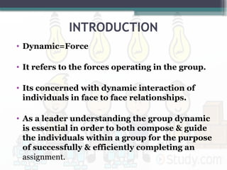 group dynamics new power point presentations | PPTX