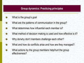 Group Dynamics: Theory and Practice | PPTX