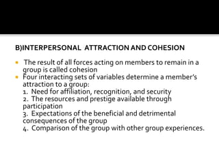 Group dynamics | PPTX