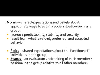 Group dynamics | PPTX