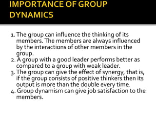 Group dynamics | PPTX