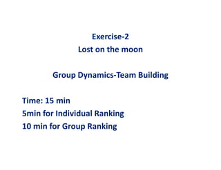 Group dynamics & team building | PDF