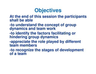 Group dynamics & team building | PDF
