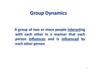 Group dynamics & team building | PDF