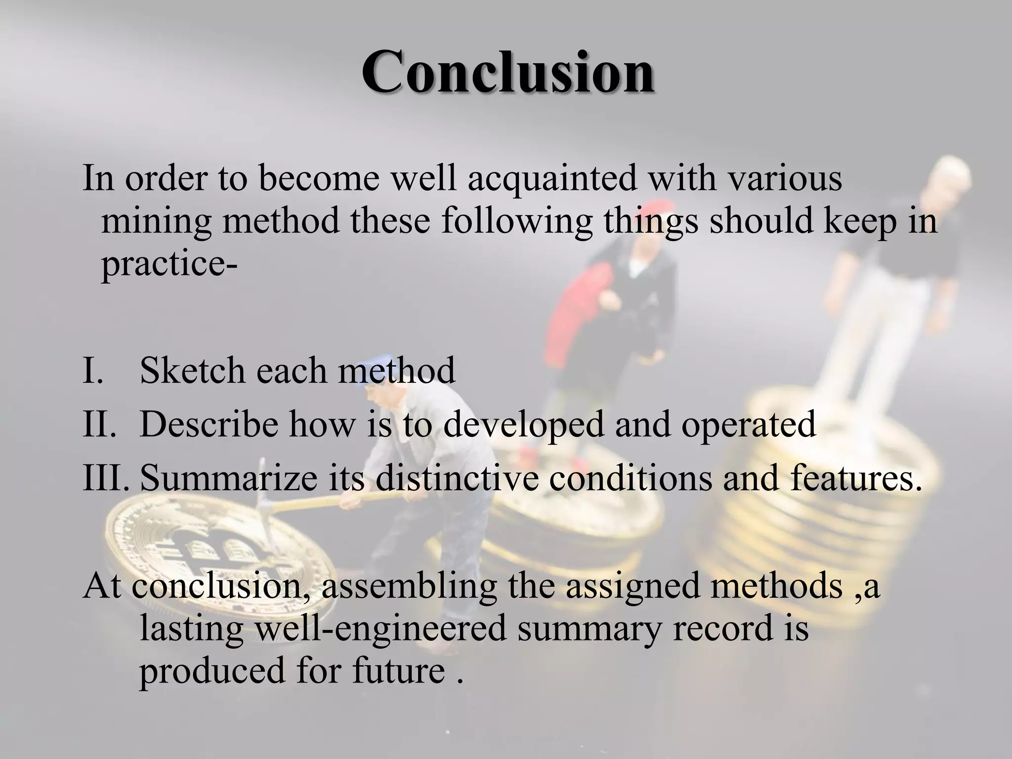 Stages of mining Development and Exploitation | PDF