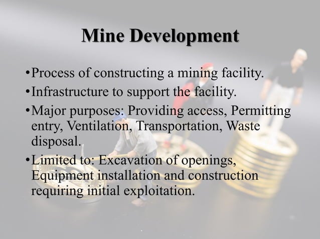 Stages of mining Development and Exploitation | PDF