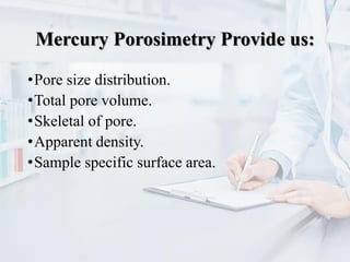Determination of porosity by mercury injection porosinete | PDF