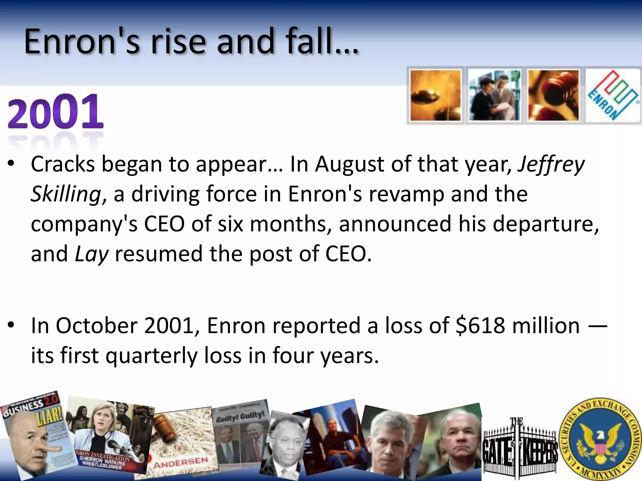 Enron - Corporate Governance - Scandal - Nesr | PPTX