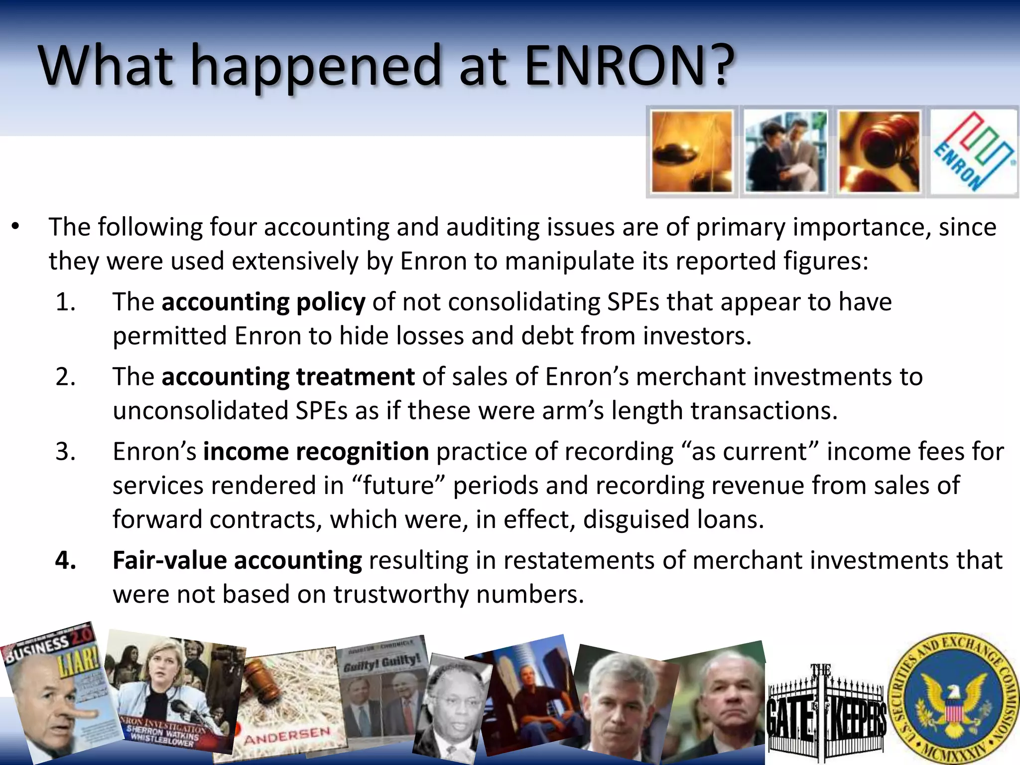 Enron - Corporate Governance - Scandal - Nesr | PPTX