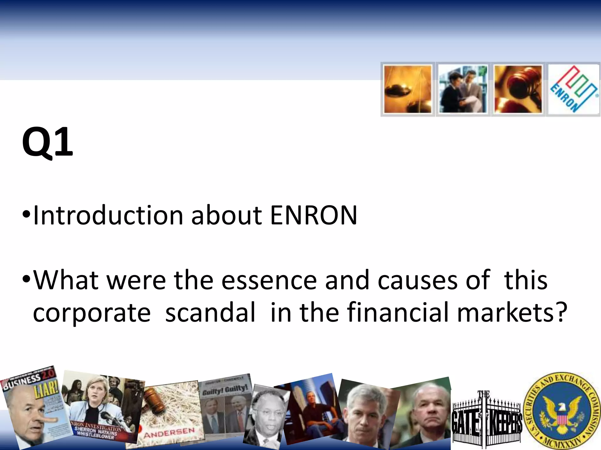 Enron - Corporate Governance - Scandal - Nesr | PPTX
