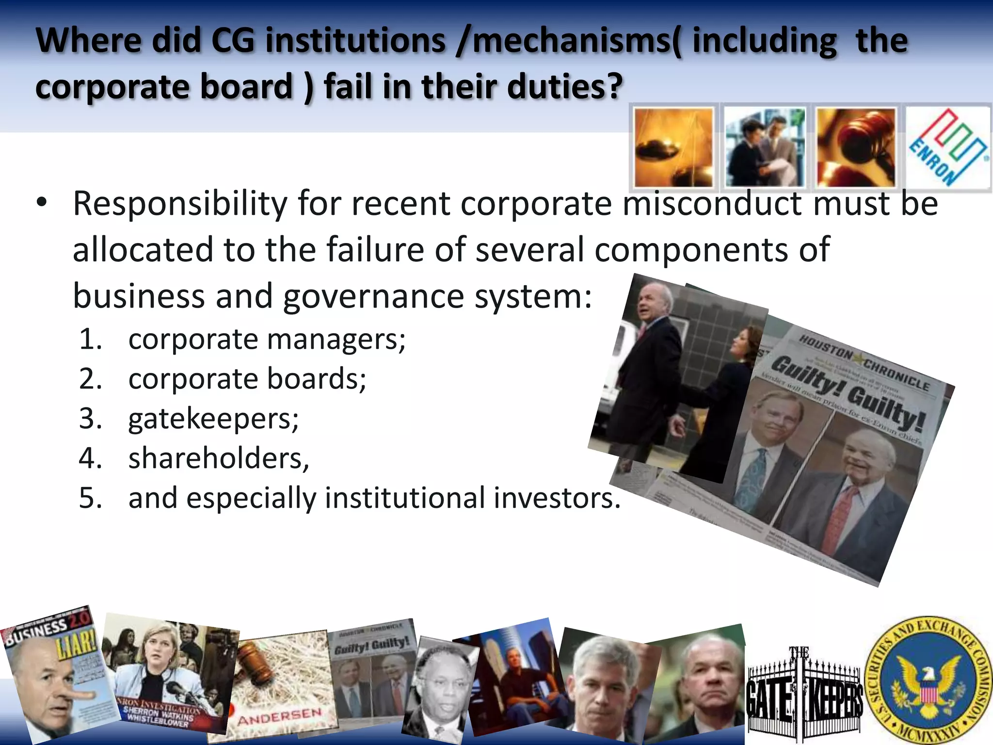 Enron - Corporate Governance - Scandal - Nesr | PPTX
