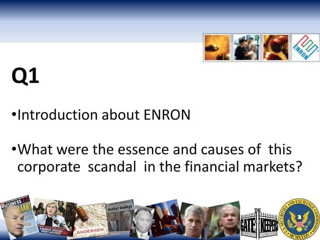 Enron - Corporate Governance - Scandal - Nesr | PPTX