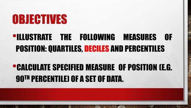 DECILE : MEASURES OF POSITION FOR GROUPED DATA | PPTX