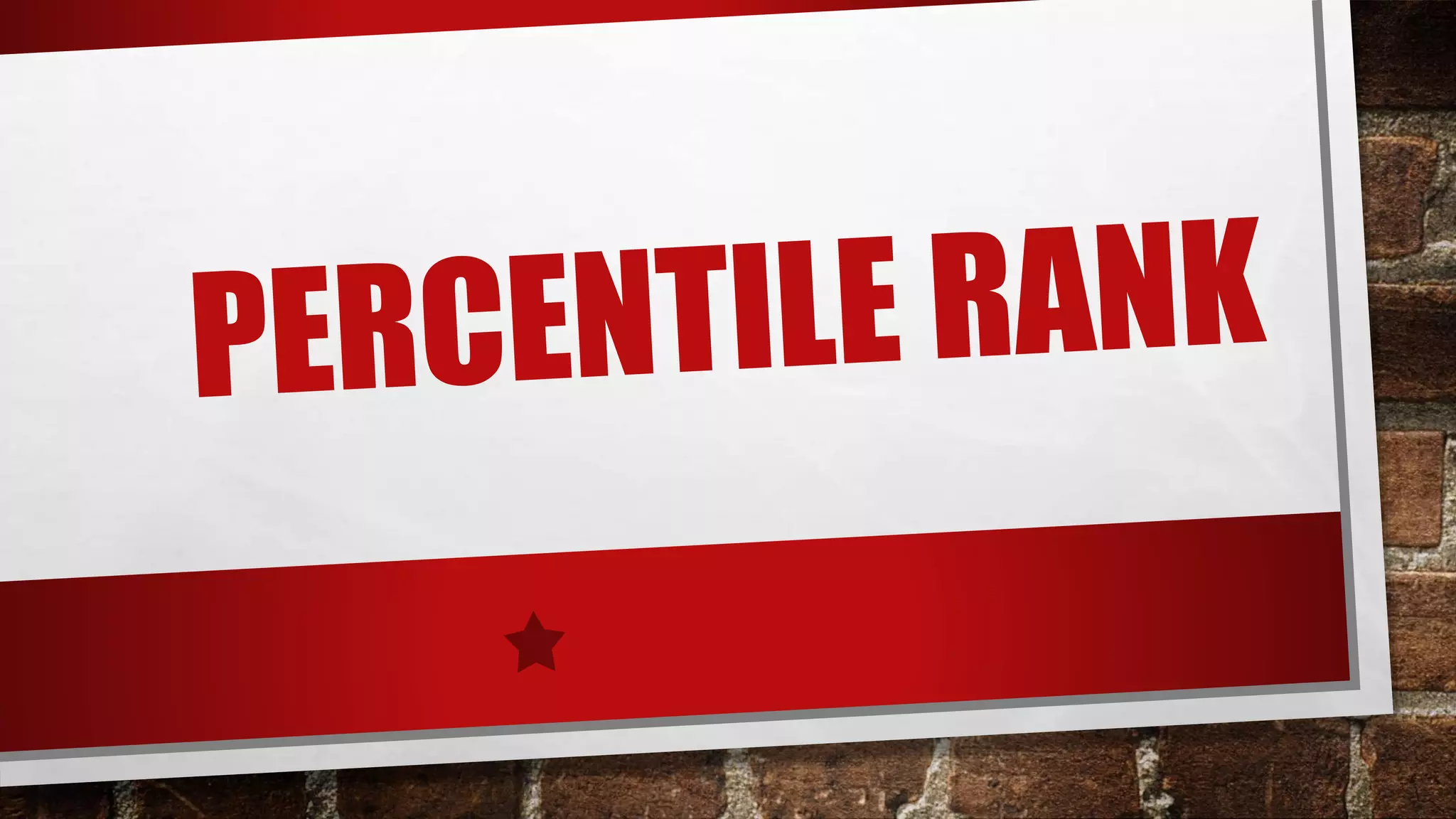 PERCENTILE RANK | PPTX