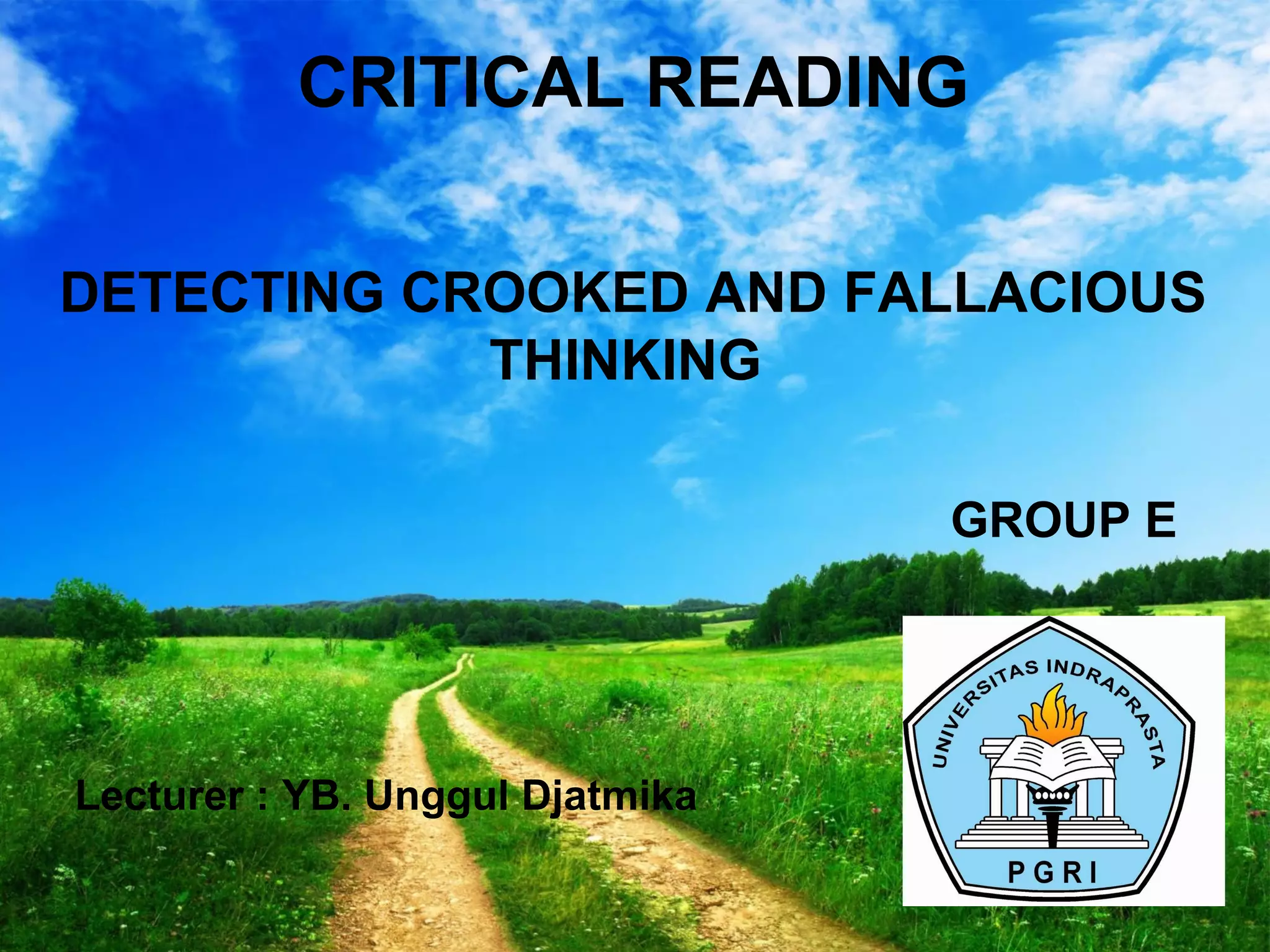 detecting crooked and fallacious thinking part 2 | PPT