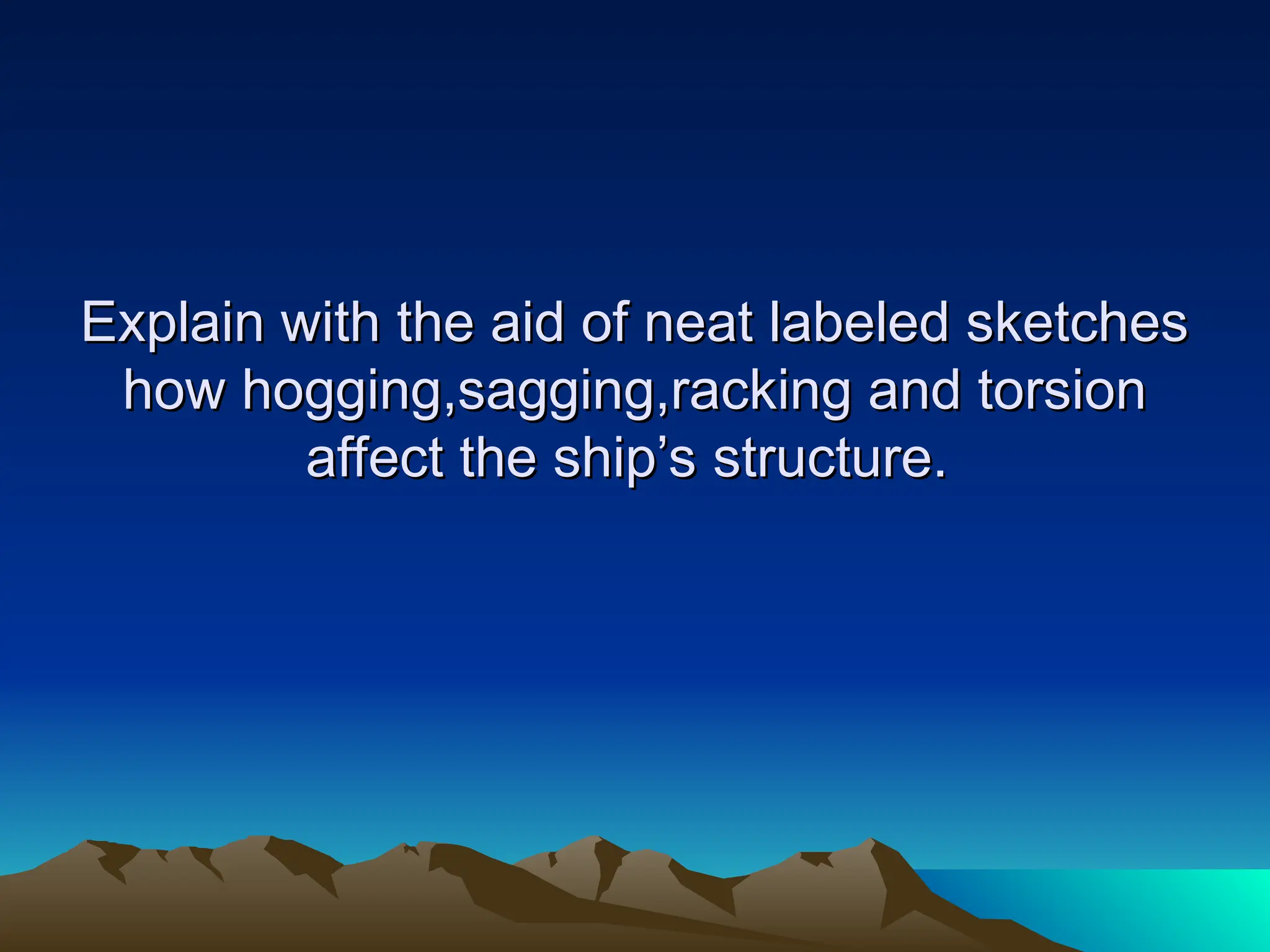 Group_E_HoggingSagging Hogging due to waves.ppt