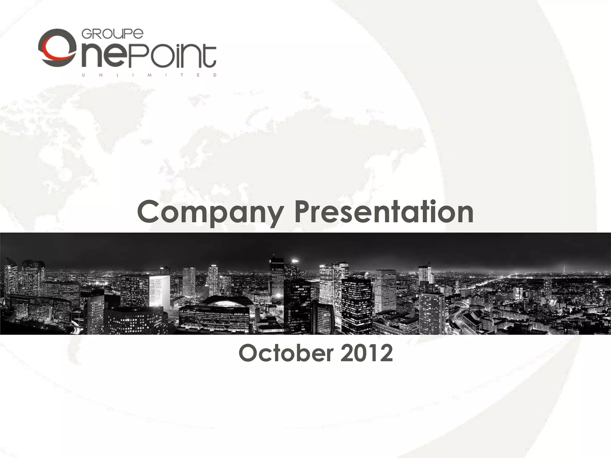 Groupe onepoint presentation | PPTX | Management Consulting Industry ...
