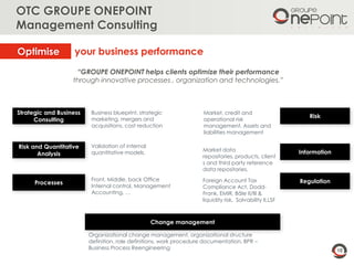 Groupe onepoint presentation | PPTX | Management Consulting Industry ...