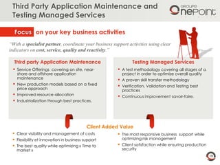 Groupe onepoint presentation | PPTX | Management Consulting Industry ...