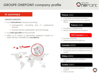 Groupe onepoint presentation | PPTX | Management Consulting Industry ...