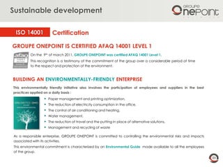 Groupe onepoint presentation | PPTX | Management Consulting Industry ...