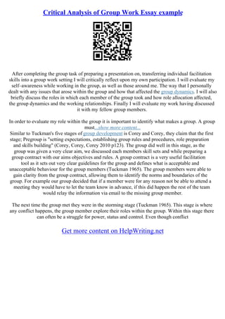 Group Evaluation Essay | PDF