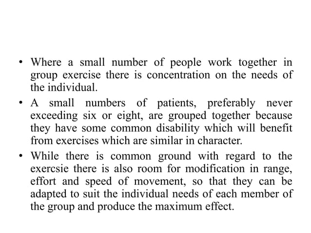 Group exercise.pptx | Physical Therapy | Wellness